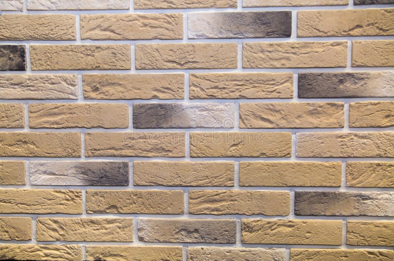 Background of Artificial Stone Beige Rectangular Shape in the Form of a ...