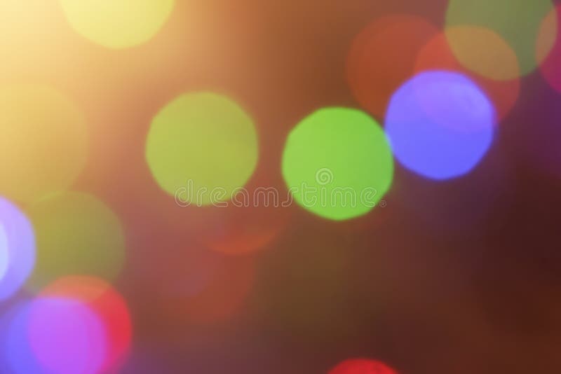 Round Multi-colored Defocus Lights. Background As Material for ...