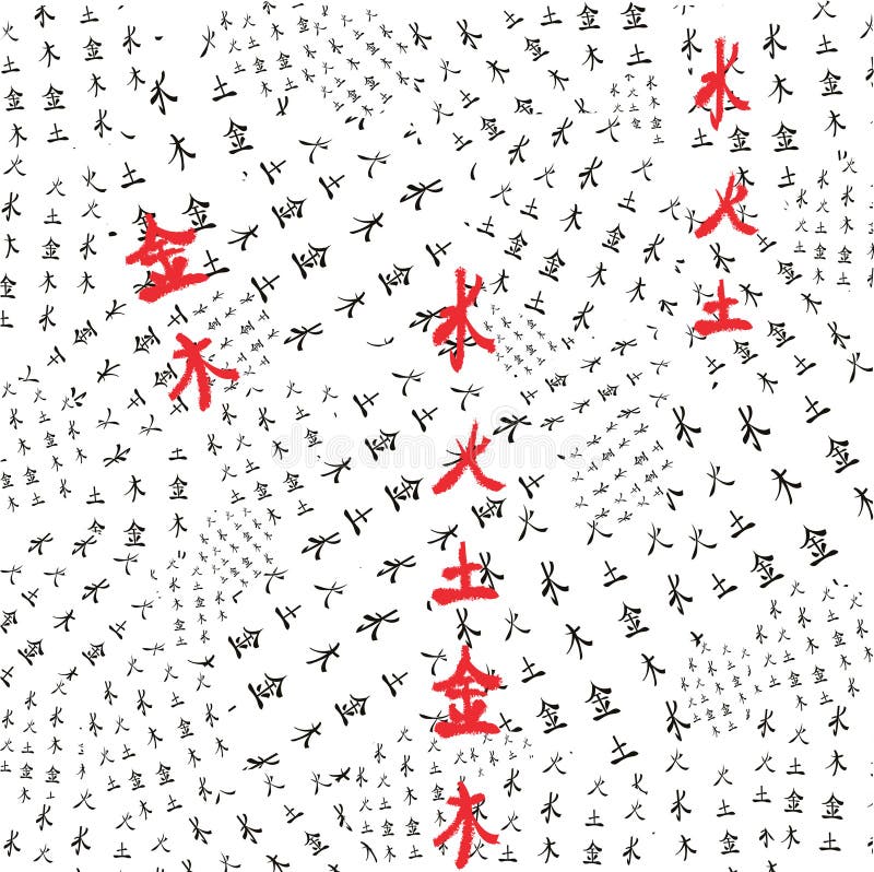 Background with Asian Symbols Stock Vector - Illustration of pattern ...