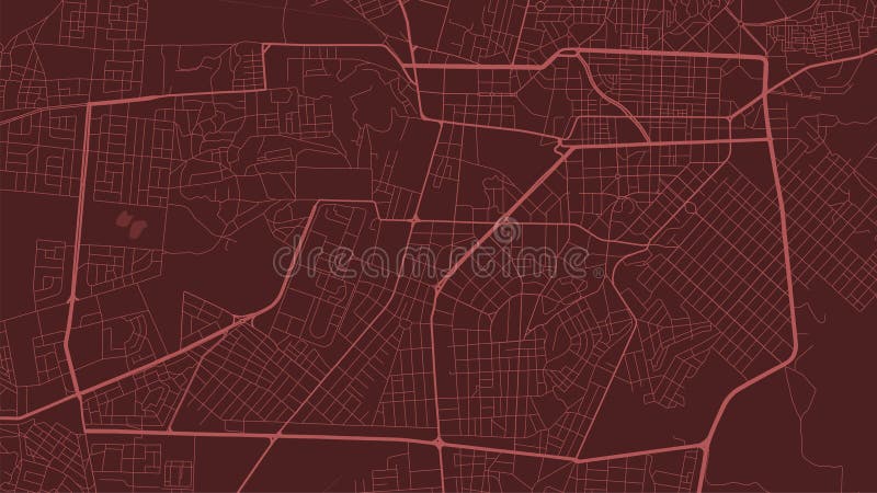 Background Asmara Map, Eritrea, Red City Poster. Vector Asmera Map with ...