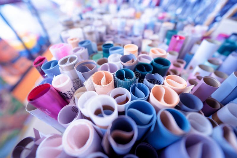 Background of Assorted Colored Wrapping Paper Set Stock Photo - Image ...