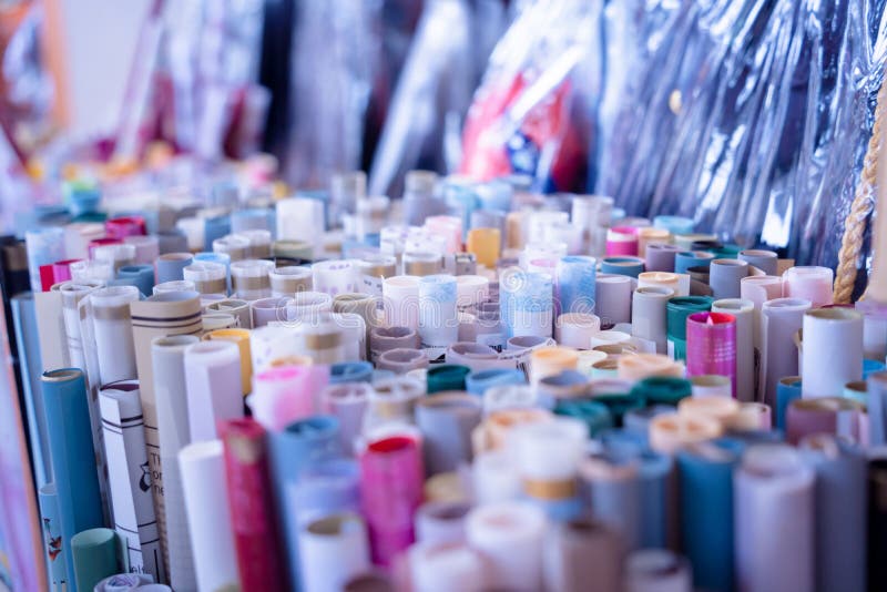 Background of Assorted Colored Wrapping Paper Set Stock Image - Image ...