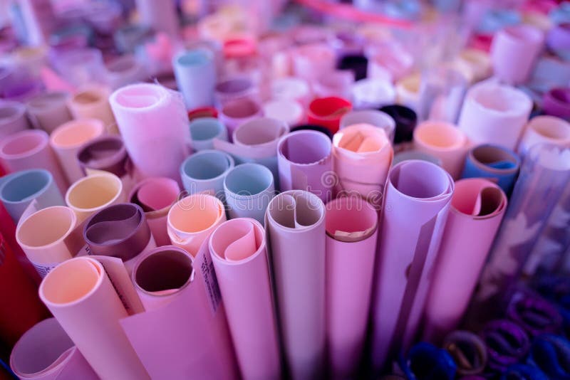 Background of Assorted Colored Wrapping Paper Set Stock Photo - Image ...