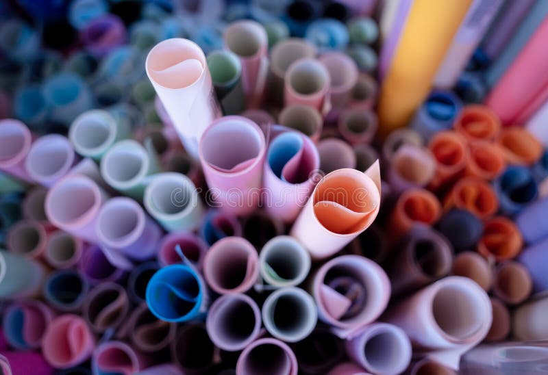 Background of Assorted Colored Wrapping Paper Set Stock Photo - Image ...