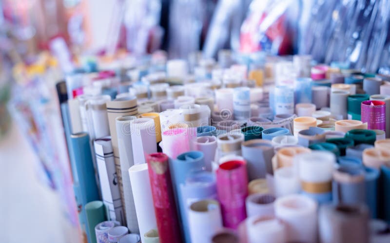 Background of Assorted Colored Wrapping Paper Set Stock Photo - Image ...