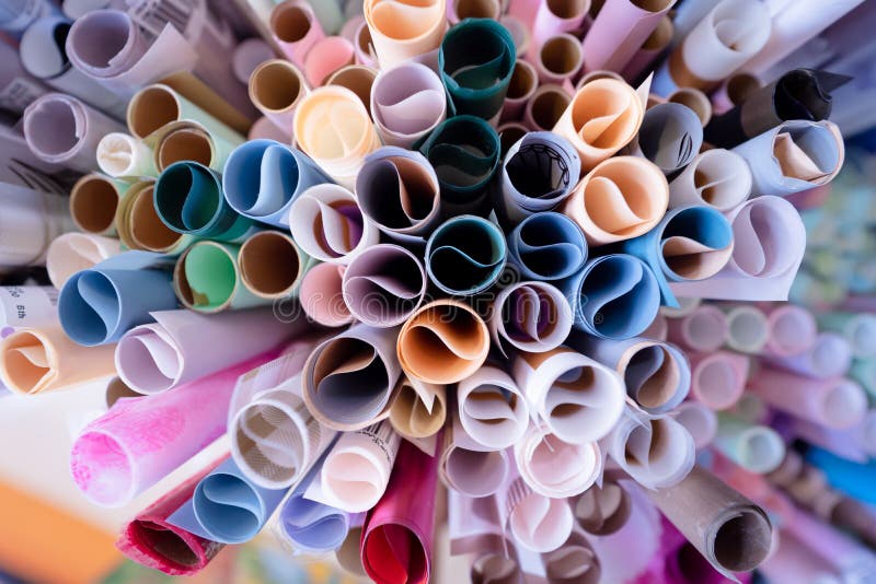 Background of Assorted Colored Wrapping Paper Set Stock Photo - Image ...