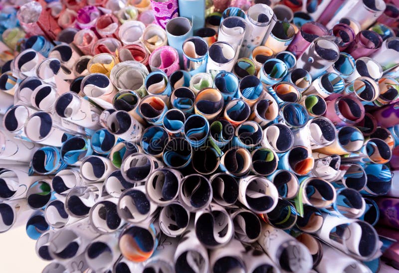 Background of Assorted Colored Wrapping Paper Set Stock Photo - Image ...