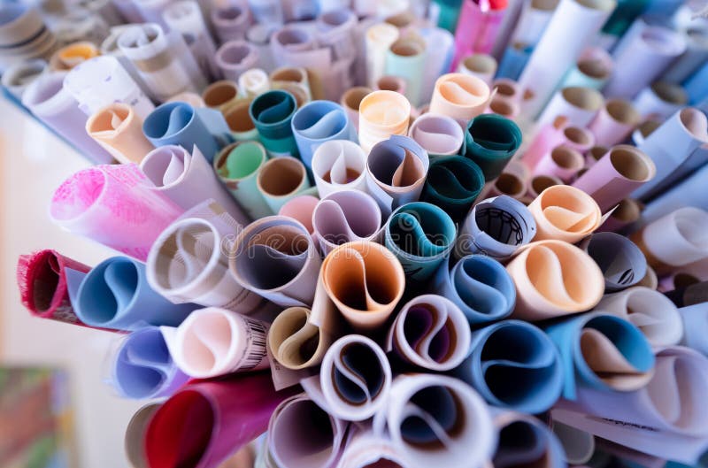 Background of Assorted Colored Wrapping Paper Set Stock Photo - Image ...