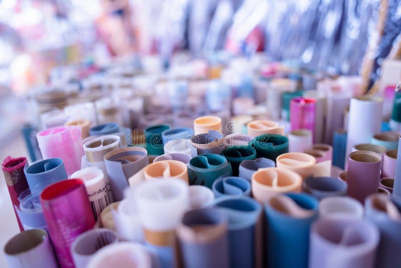 Background of Assorted Colored Wrapping Paper Set Stock Photo - Image ...