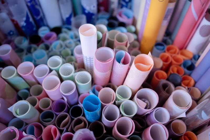 Background of Assorted Colored Wrapping Paper Set Stock Photo - Image ...