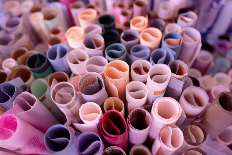 Background of Assorted Colored Wrapping Paper Set Stock Image - Image ...