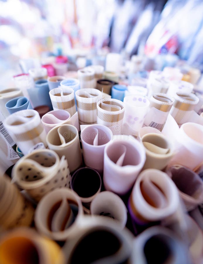 Background of Assorted Colored Wrapping Paper Set Stock Image - Image ...