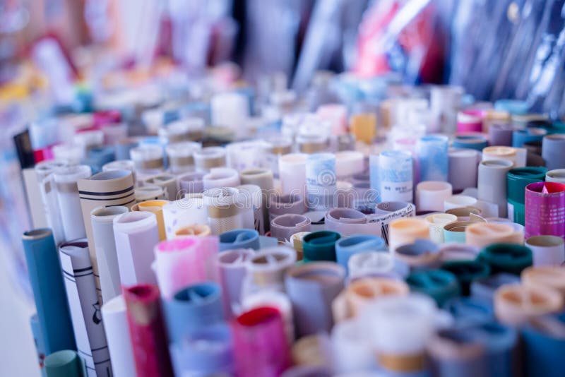 Background of Assorted Colored Wrapping Paper Set Stock Photo - Image ...