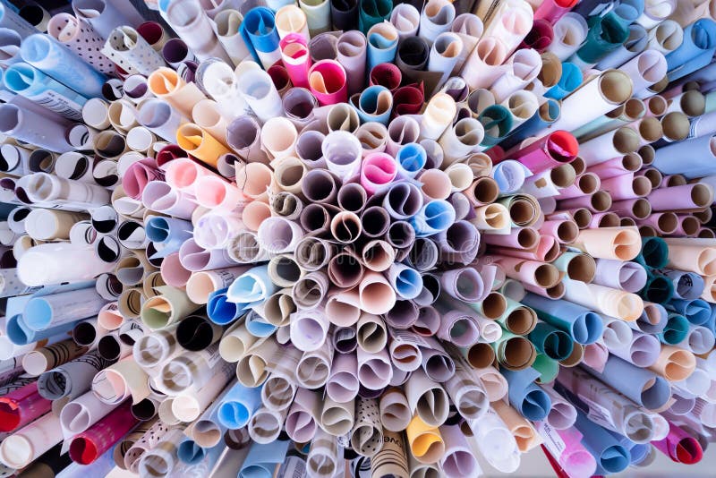 Background of Assorted Colored Wrapping Paper Set Stock Photo - Image ...