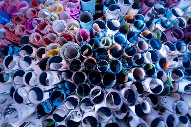 Background of Assorted Colored Wrapping Paper Set Stock Photo - Image ...