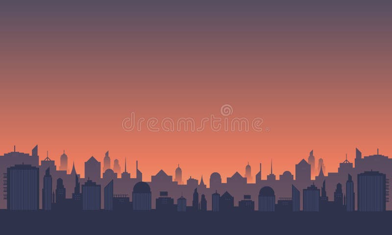 The Background Atmosphere Urban Environment at Dusk Stock Illustration ...