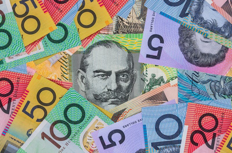 Background of Auastralian Dollar for Design a Stock Image - Image of ...