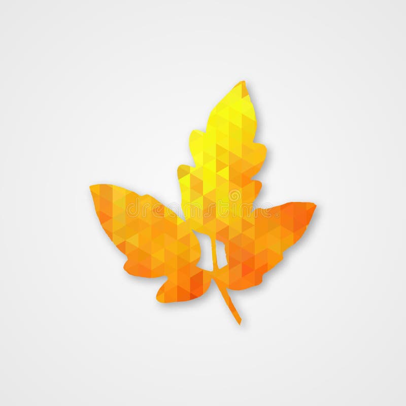 Background with Autumn Leaf of Triangles Stock Vector - Illustration of ...