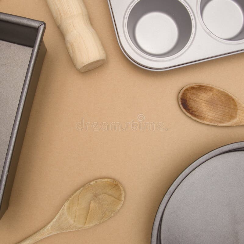 A Background of Baking Equipment with Customizable Space Stock Photo ...