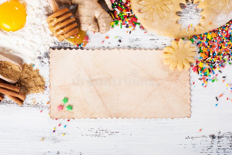 Background Baking. Ingredients for Ginger Cookies Stock Image - Image ...