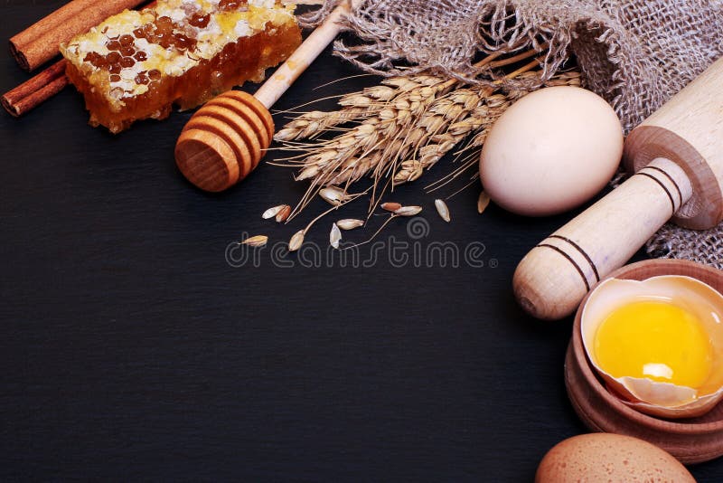 Background Baking. Rustic Style Stock Image - Image of butter, pastry ...