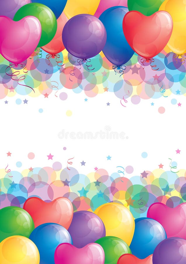 Background with balloons stock vector. Illustration of bright - 24066912