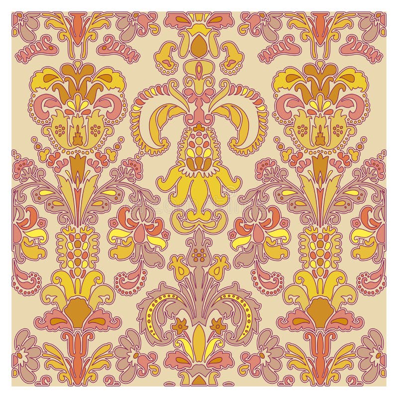 Background of Baroque Patterns on a Wallpaper.Background of Baroque ...