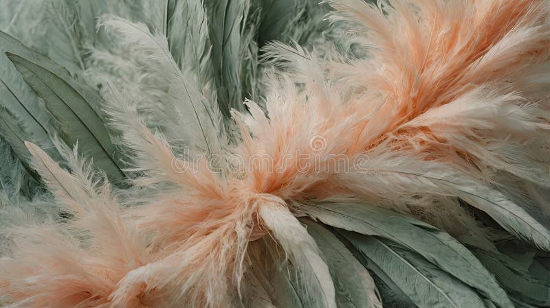 The Dominant Elements are Feathery, Light Peach-tan Pinkish-beige ...