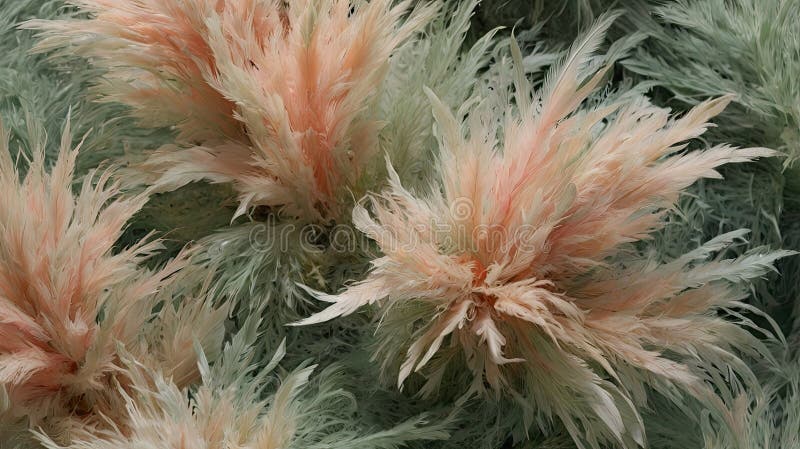 The Dominant Elements are Feathery, Light Peach-tan Pinkish-beige ...