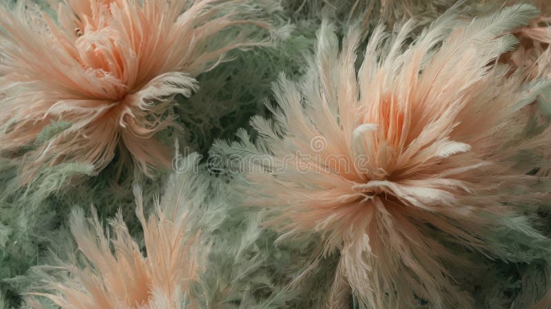 The Dominant Elements are Feathery, Light Peach-tan Pinkish-beige ...