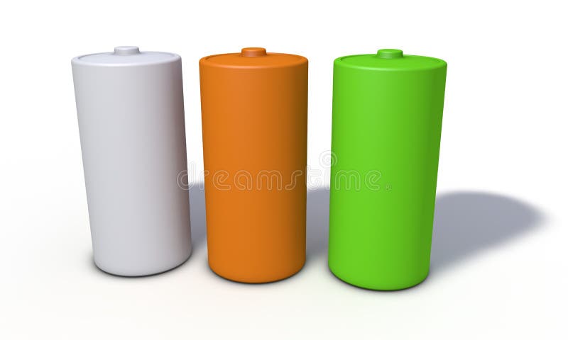 Background of Battery Model, Front View 3d Render Stock Illustration ...