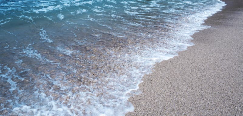 Background of a Beach with White Sand and Lovely Tiny Waves Stock Image ...