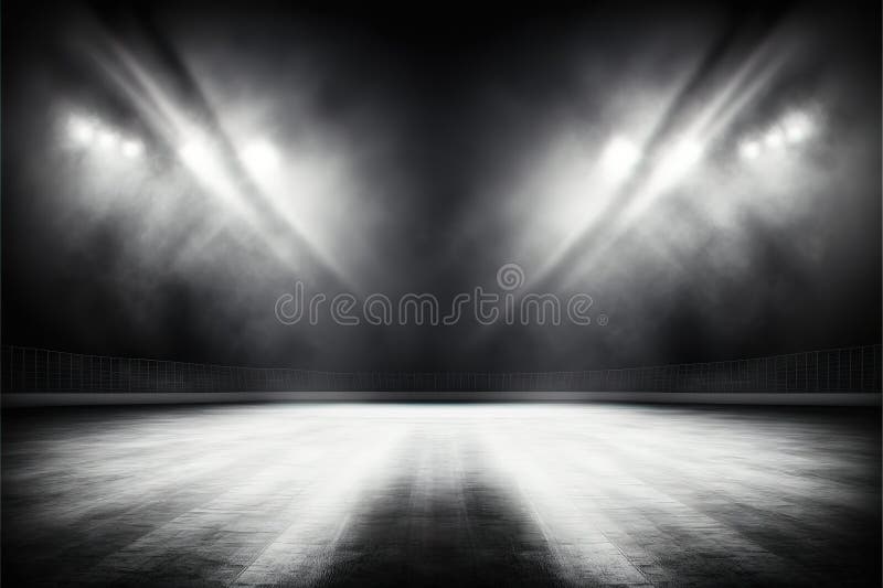 Background. Beautiful Empty Winter Background and Empty Ice Rink with ...