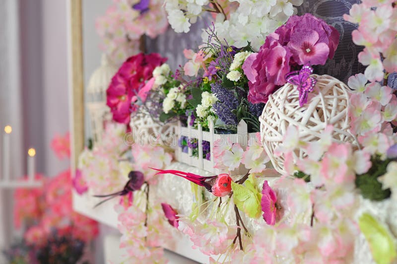 Background stock photo. Image of leaves, chamomile, flower - 53677544