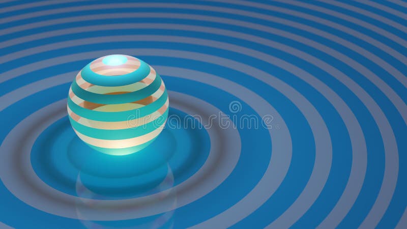 Background with Beautiful Glowing Sphere, Endless Animation Stock ...