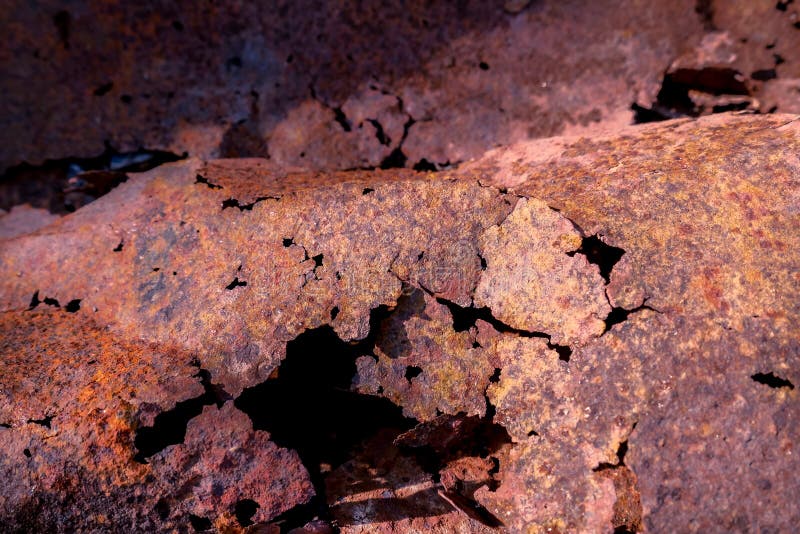 Beautiful Rust Pattern on Th Side of a Metal Storage Tank Stock Image ...