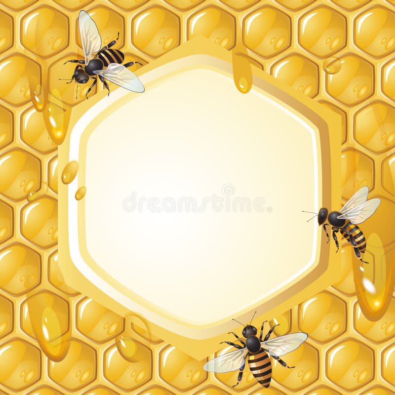 Background with bees stock vector. Illustration of design - 22133834