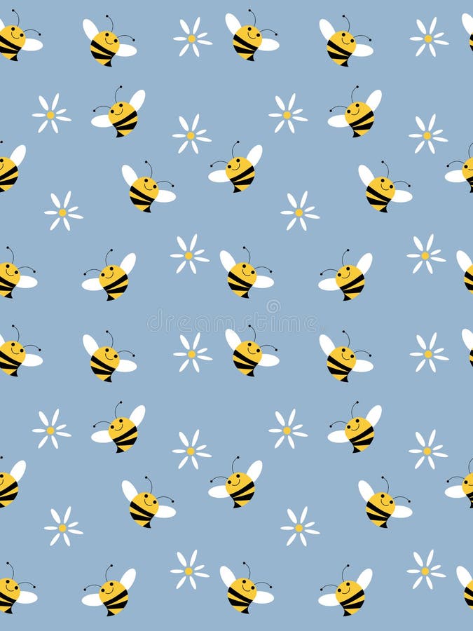 Background with bees stock illustration. Illustration of honeybee ...