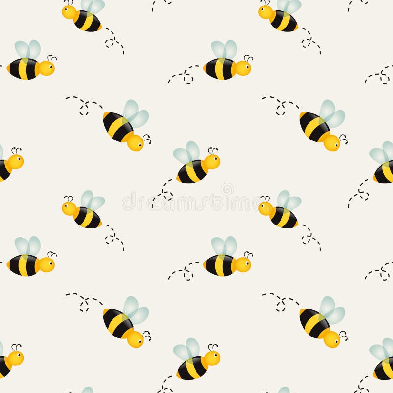 Background With Bees. Vector Illustration. Stock Vector - Illustration ...