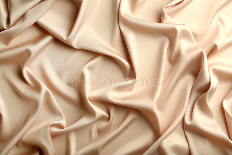 Beige satin fabric stock photo. Image of pattern, fold - 124723460