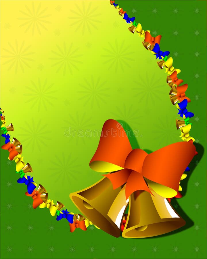 Background with bells stock illustration. Illustration of greeting ...