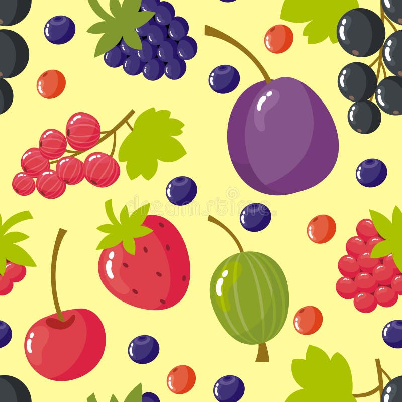 Background with berries stock vector. Illustration of eating - 21522611