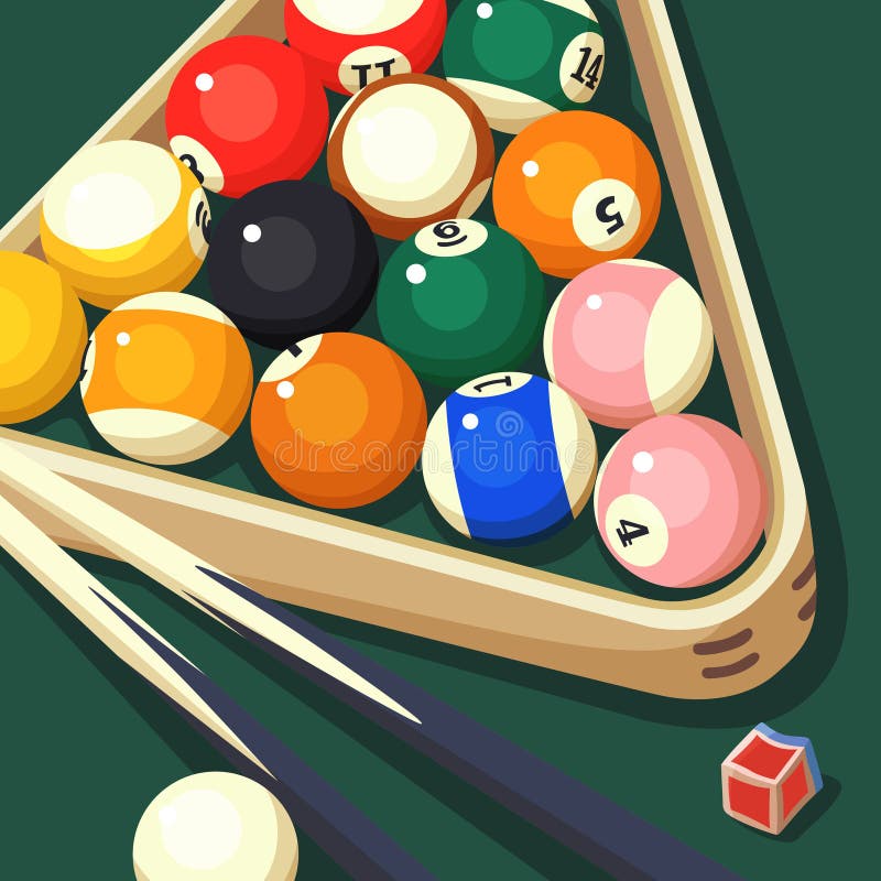 Background for Billiard Tournament Poster Elements. Vector Design of ...