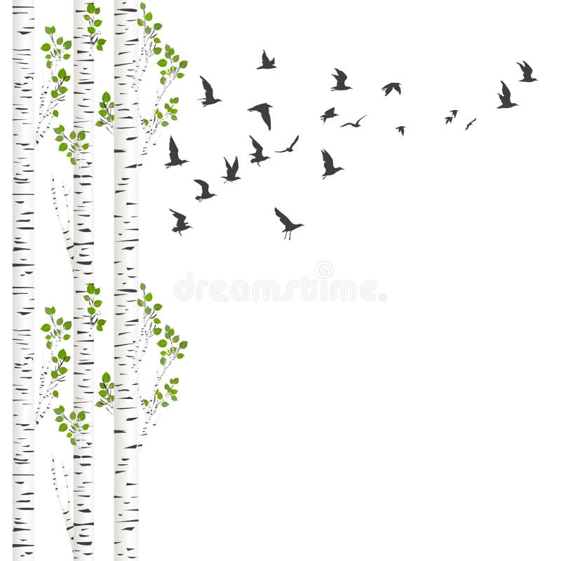 Tree Flock Birds Stock Illustrations – 1,749 Tree Flock Birds Stock ...