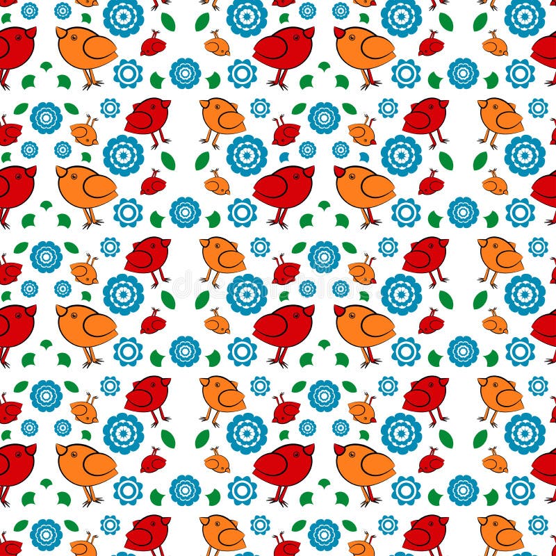 Background with Birds for Printing CMYK Stock Illustration ...