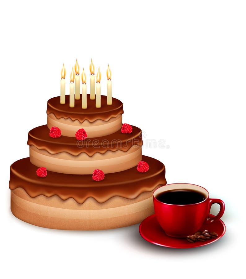 Birthday Coffee Icon on White Background for Graphic and Web Design ...