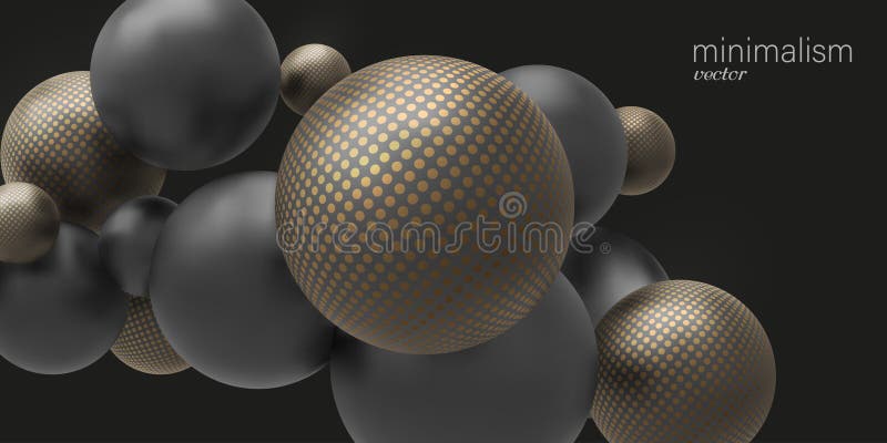 Background of Black Balls. Realistic Balloon for Labels, Advertising ...