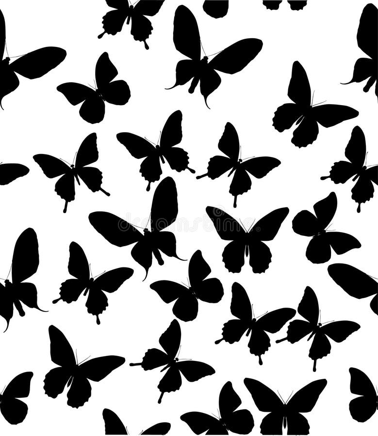 Background With Black Butterflies Stock Vector - Illustration of ...