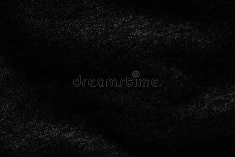 Background of Black Coarse Fabric Texture in the Dark Stock Image ...