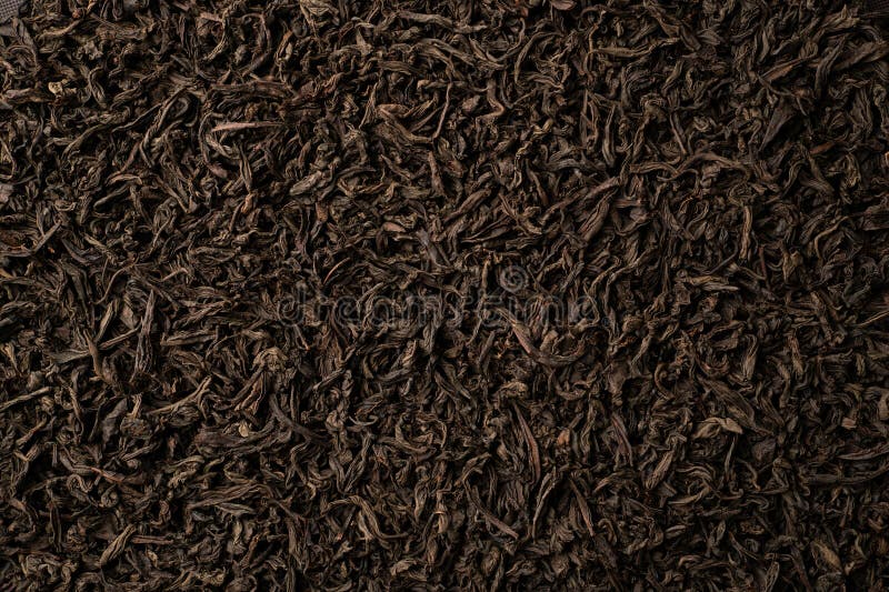 Background of Black Loose-leaf Tea. Close Up, Top View. Stock Image ...